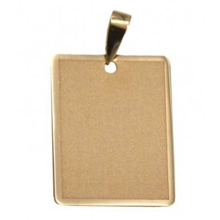 Placa de oro rectangular para grabar