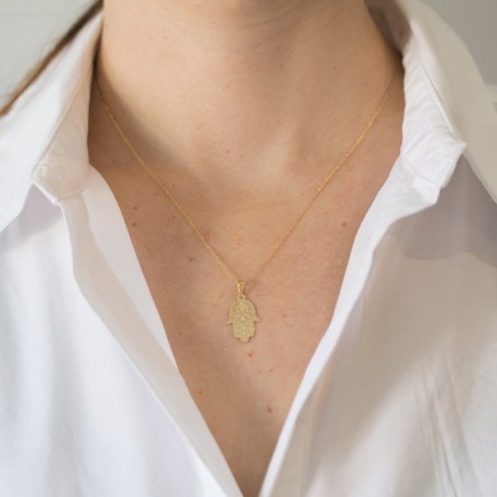 Hand of Fatima Gold - pendant
